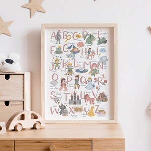 Fairy Tale Alphabet, Magical Fairytale ABC in Pink and Pastel Colors - Etsy