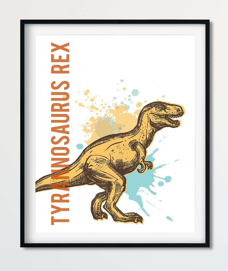 Dinosaur nursery decor set of 3 art prints dinosaur | Etsy