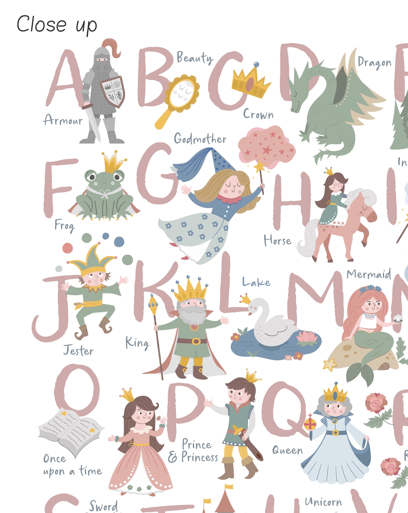 Fairy Tale Alphabet and Numbers Set of 2 Prints Magical - Etsy UK