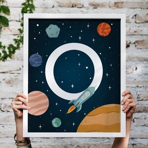 Letter O, Space Wall Art, Boy Nursery Decor, Baby Name - Etsy
