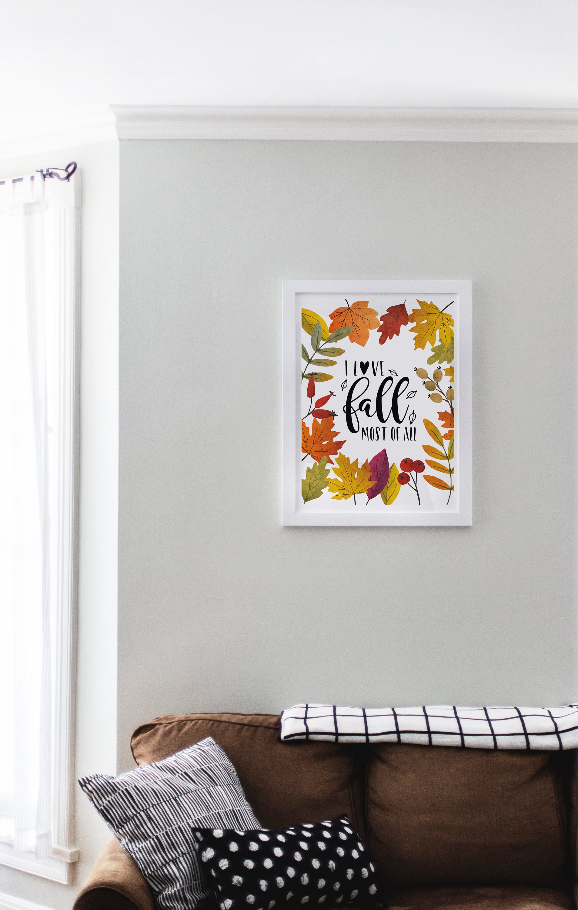 Fall Printable Wall Art Autumn Poster Beautiful Watercolor | Etsy