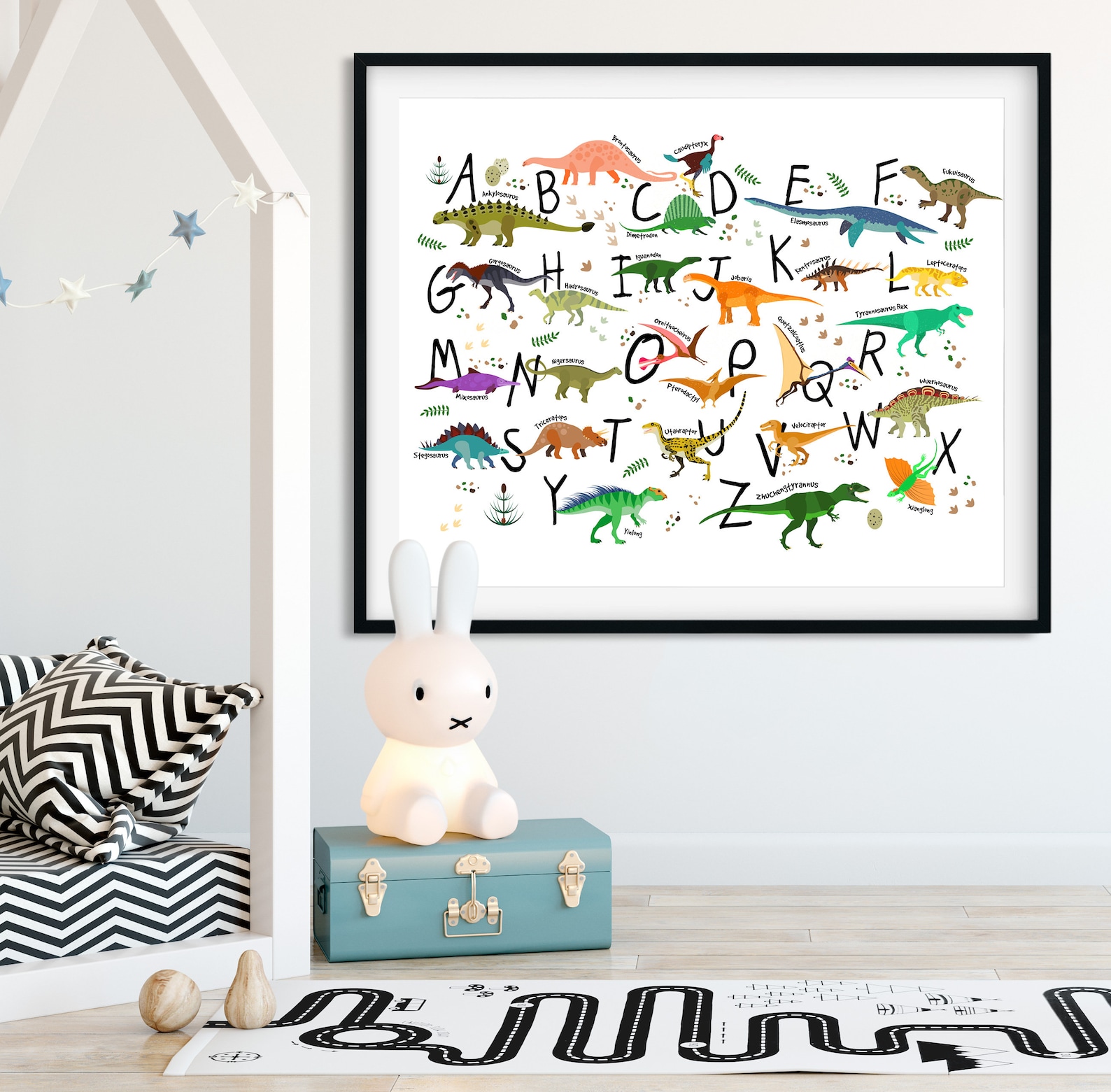 Dinosaur Alphabet Print Dinosaur Decor Printable Wall Art - Etsy