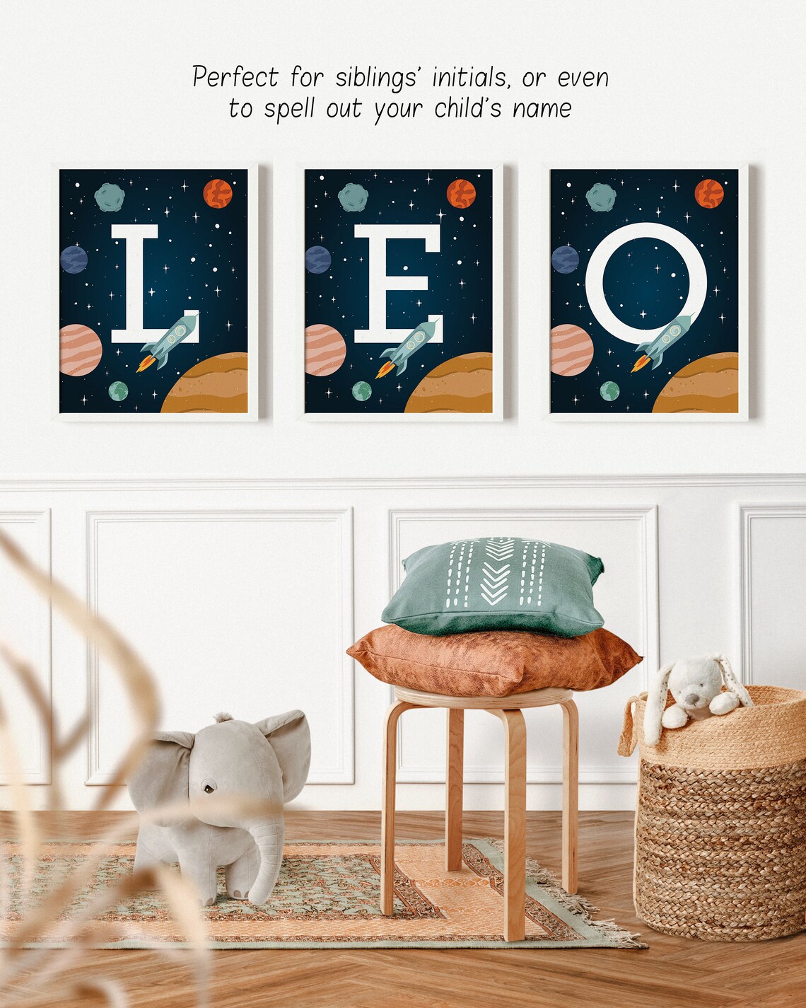 Letter O, Space Wall Art, Boy Nursery Decor, Baby Name - Etsy
