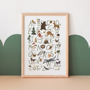 Woodland Animal Alphabet With Watercolor Details, Perfect for a ...