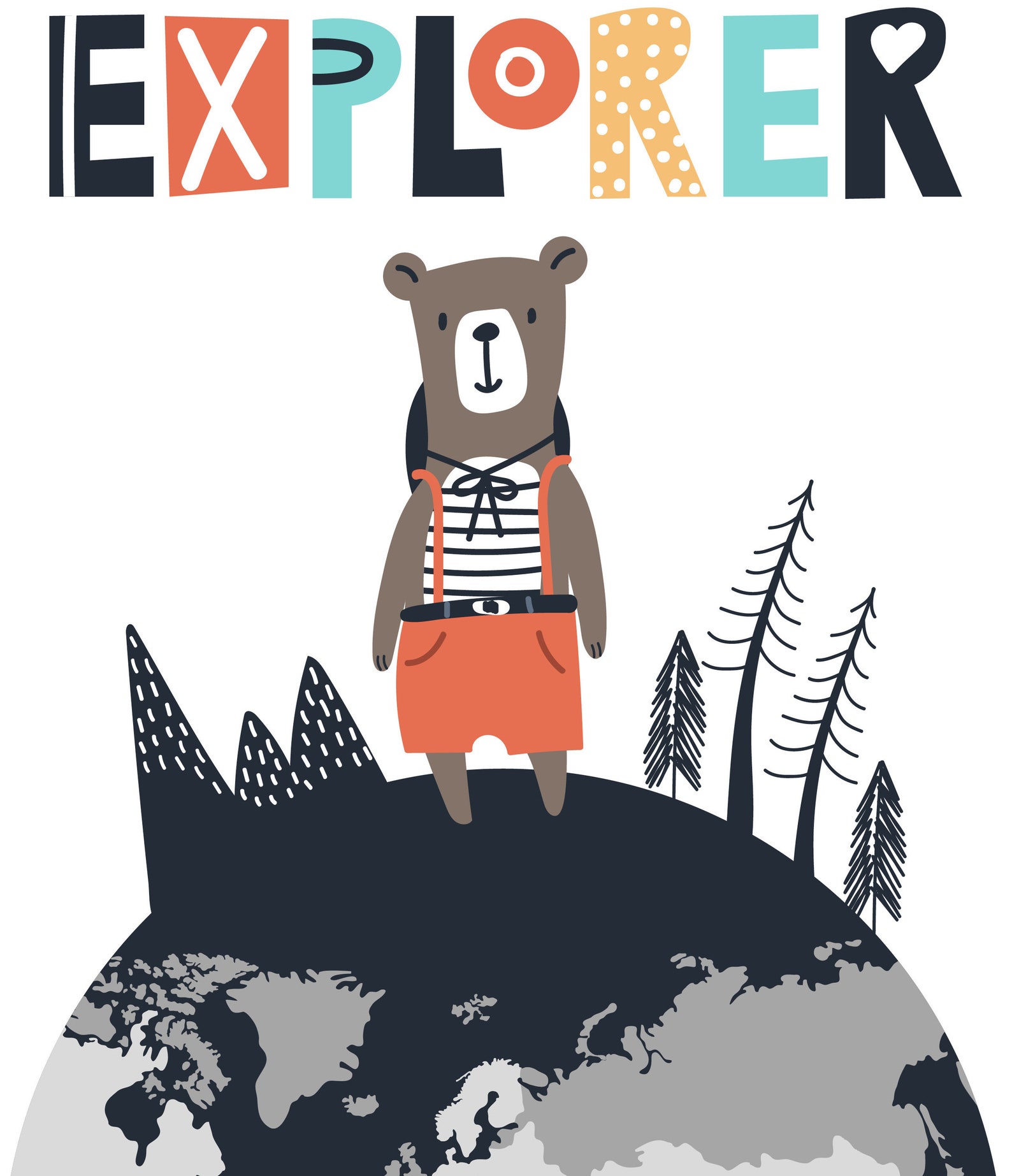 Little Explorer, Travel Nursery Decor, Safari Nursery Art, World Map ...