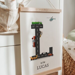 Custom Baby Name Print, Personalized Monogram Initial, Baby Boy Name ...