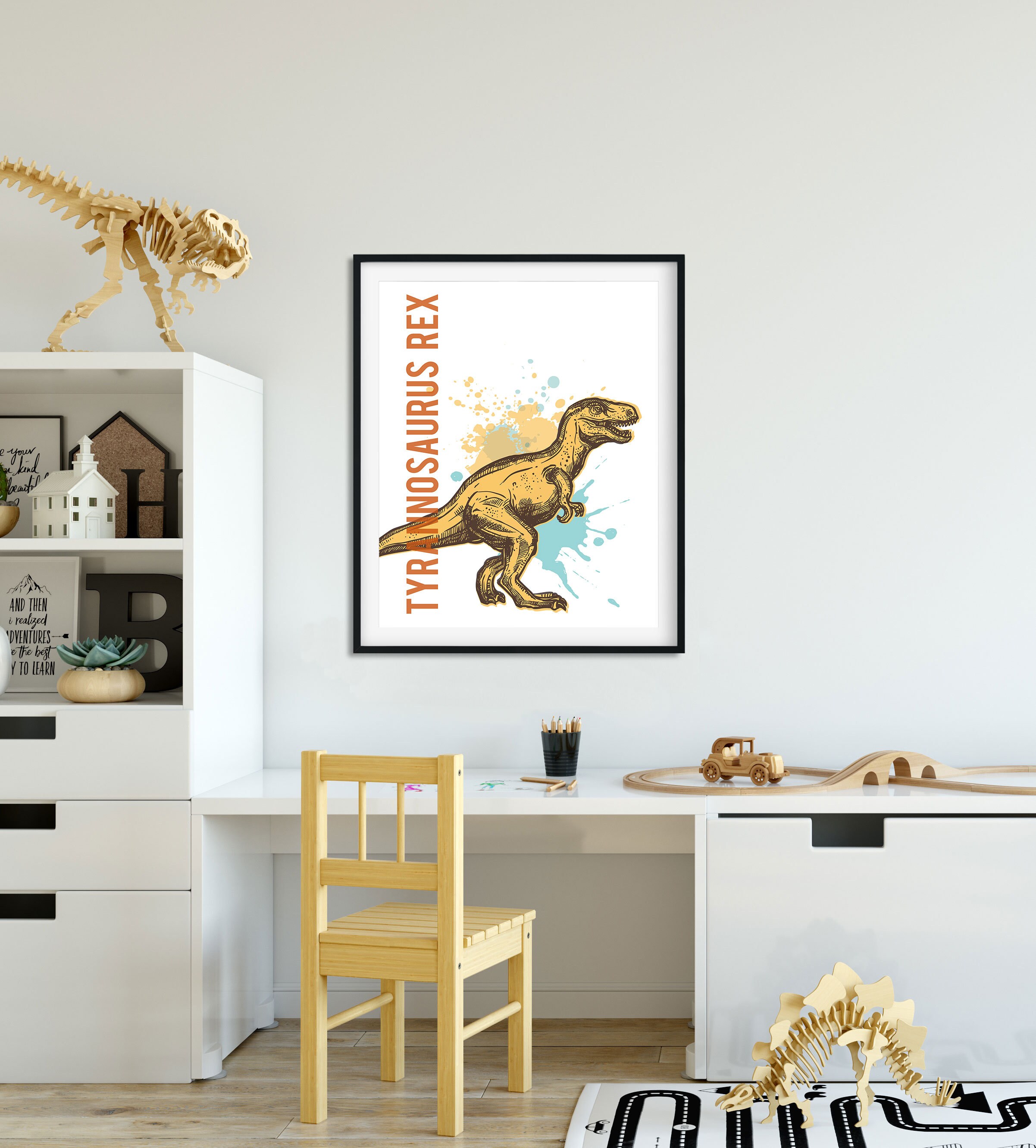 Dinosaur wall art Tyrannosaurus rex printable dinosaur | Etsy