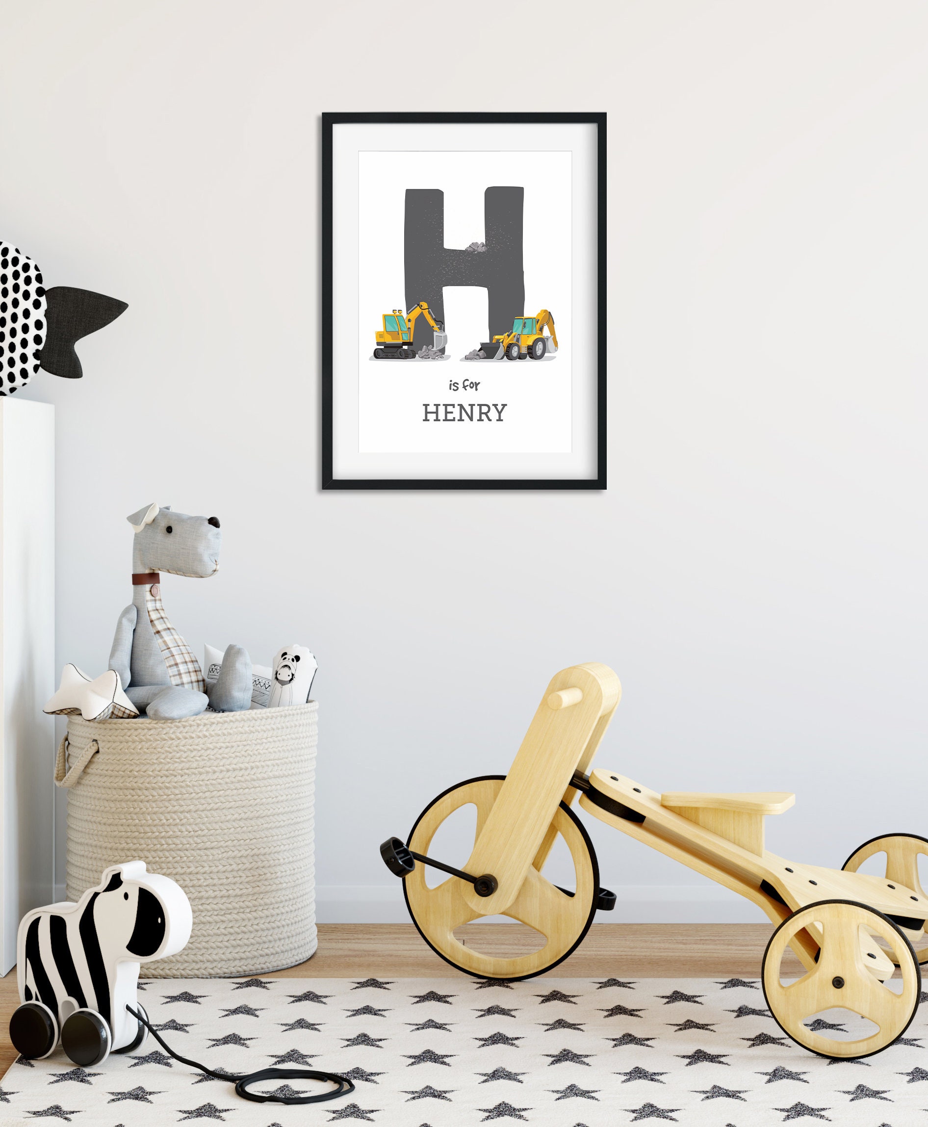 Custom Baby Name Print Personalized Monogram Initial - Etsy