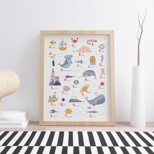 Ocean Sea Animals Alphabet, Perfect for an Ocean Theme Nursery ...