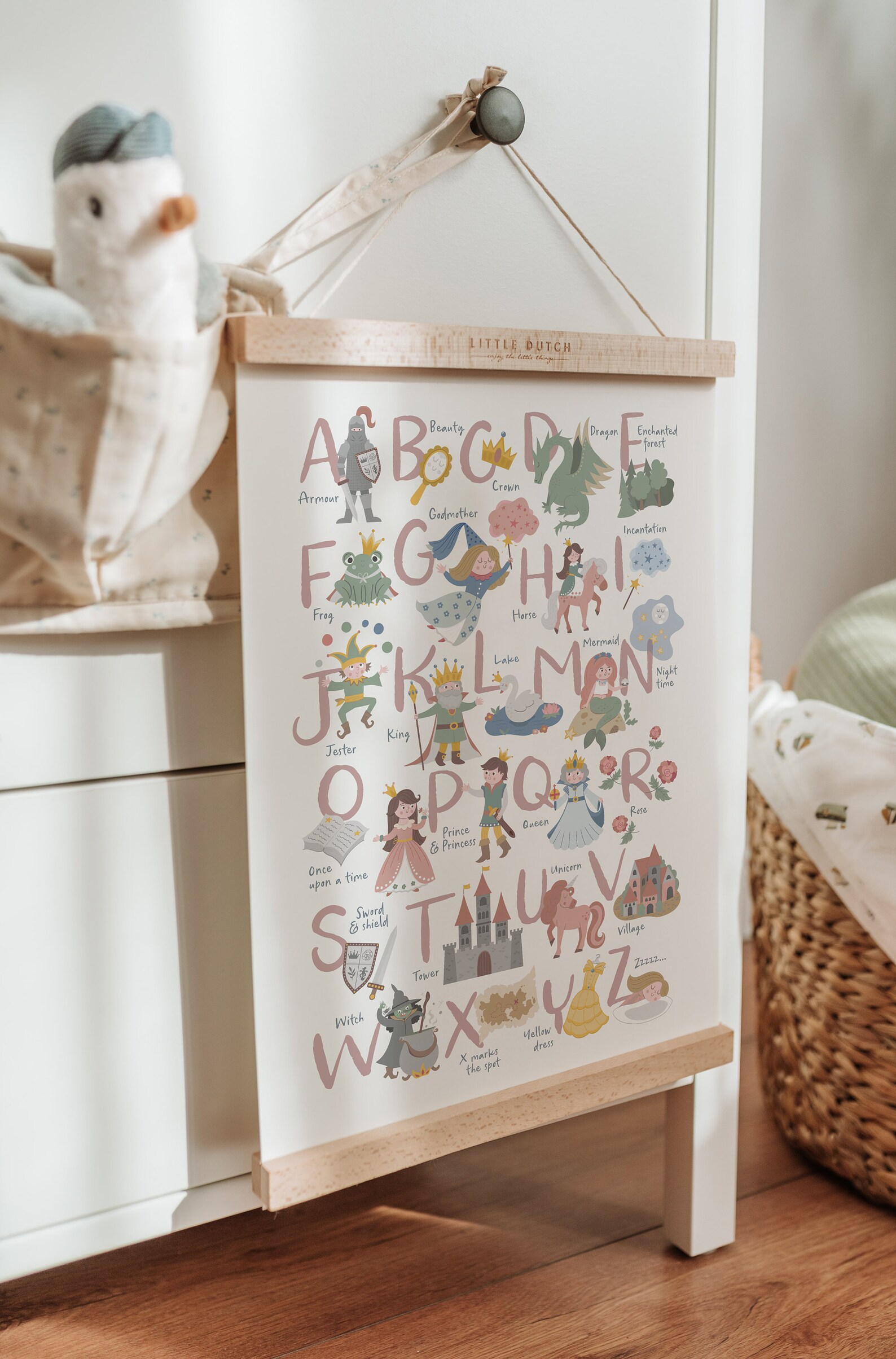 Fairy Tale Alphabet and Quote Set of 2 Prints, Magical Fairytale ABC ...