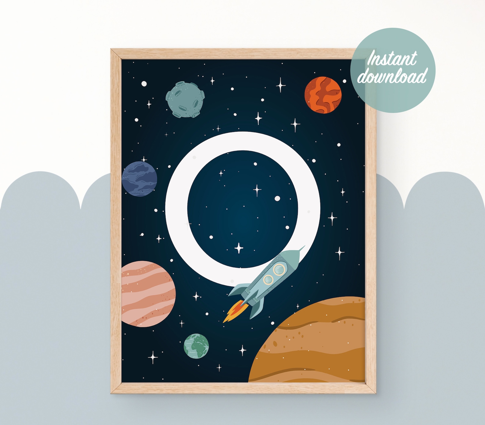 Letter O, Space Wall Art, Boy Nursery Decor, Baby Name - Etsy