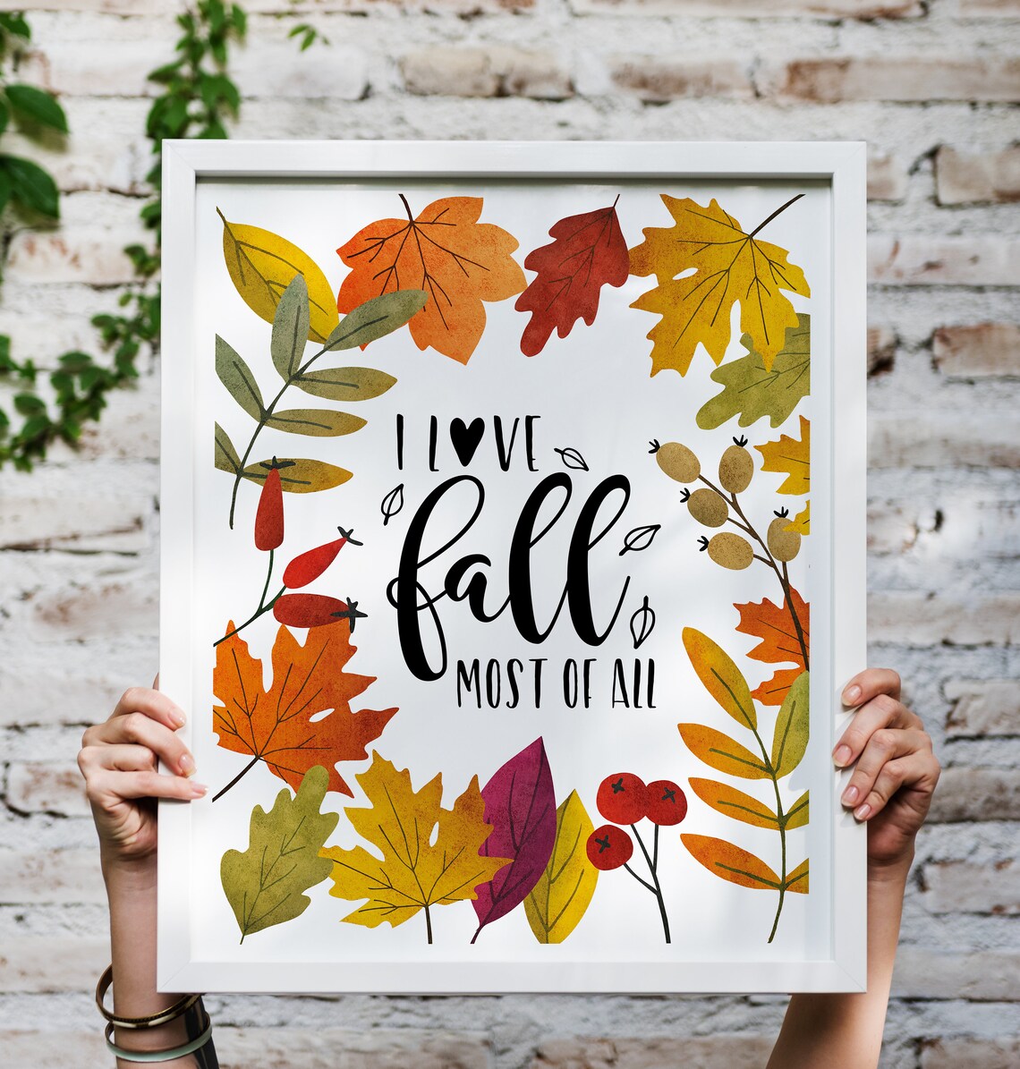 Fall Printable Wall Art Autumn Poster Beautiful Watercolor | Etsy
