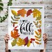 Fall Printable Wall Art Autumn Poster Beautiful Watercolor - Etsy