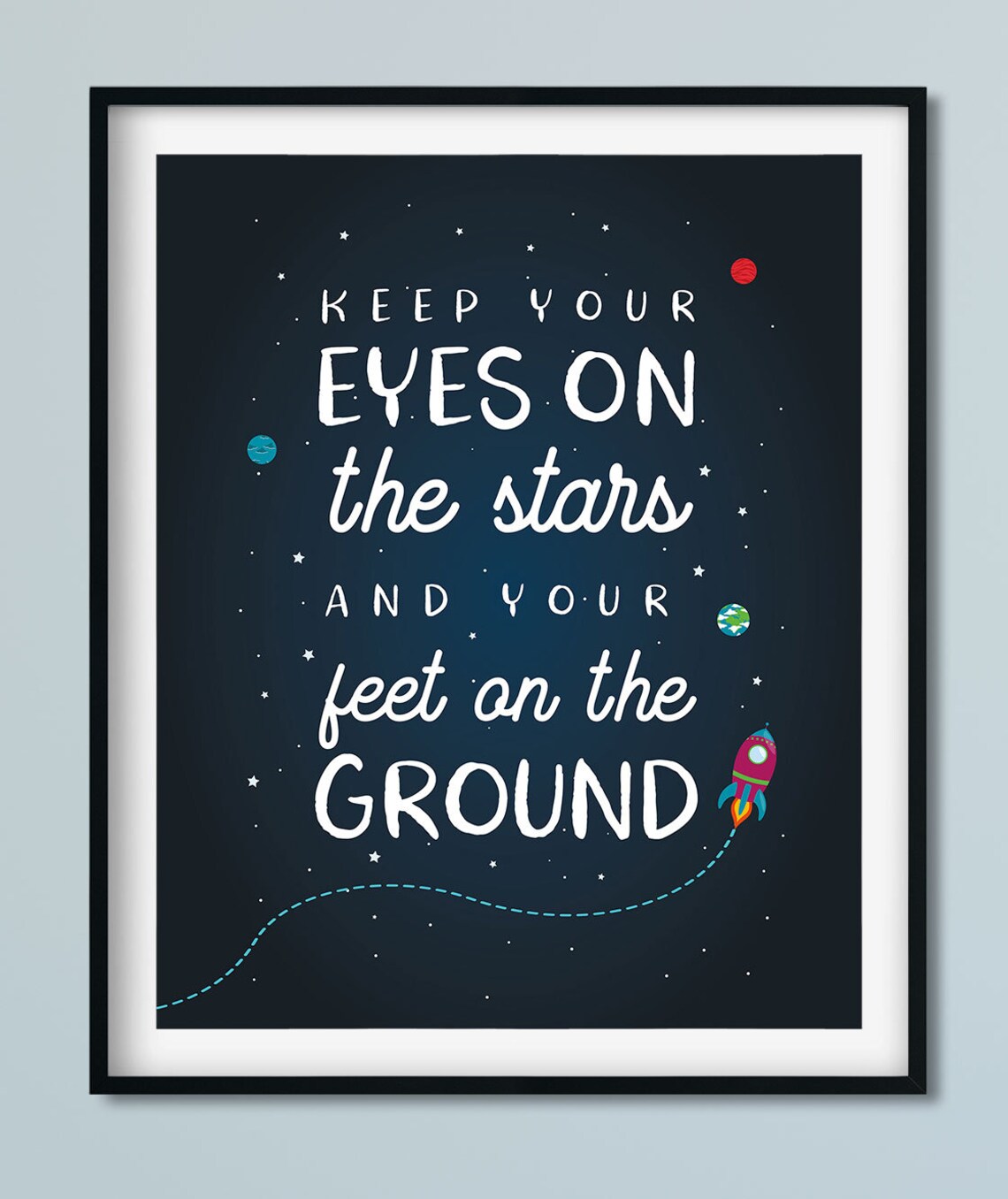 Space wall art quote print space nursery printable wall art | Etsy