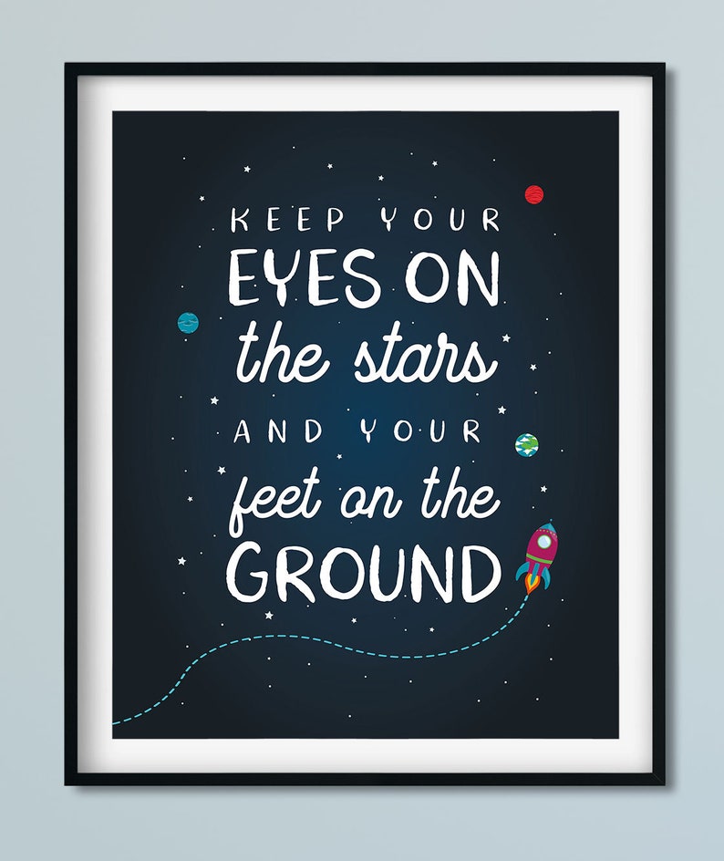 Space wall art quote print space nursery printable wall art | Etsy
