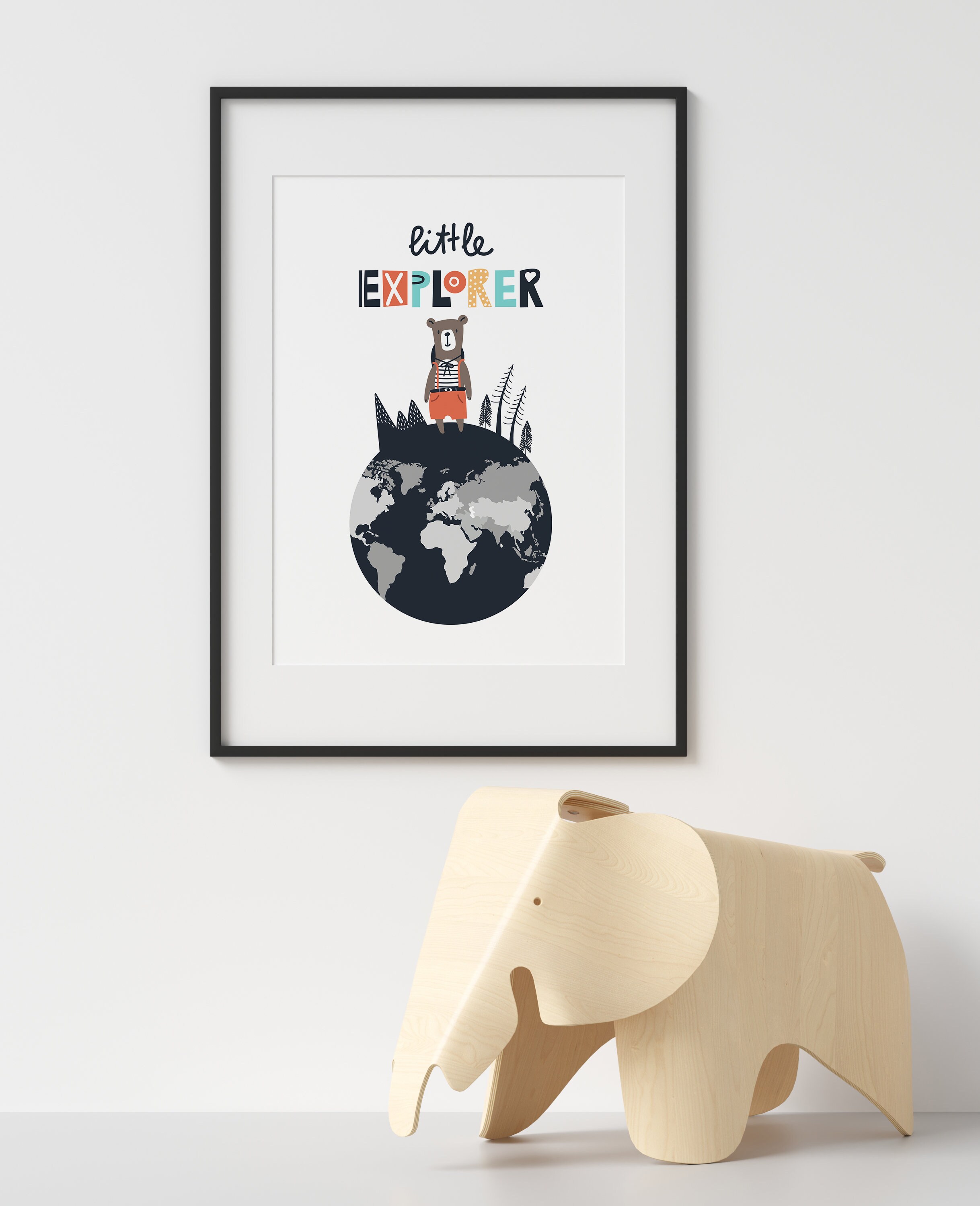 Little Explorer, Travel Nursery Decor, Safari Nursery Art, World Map ...