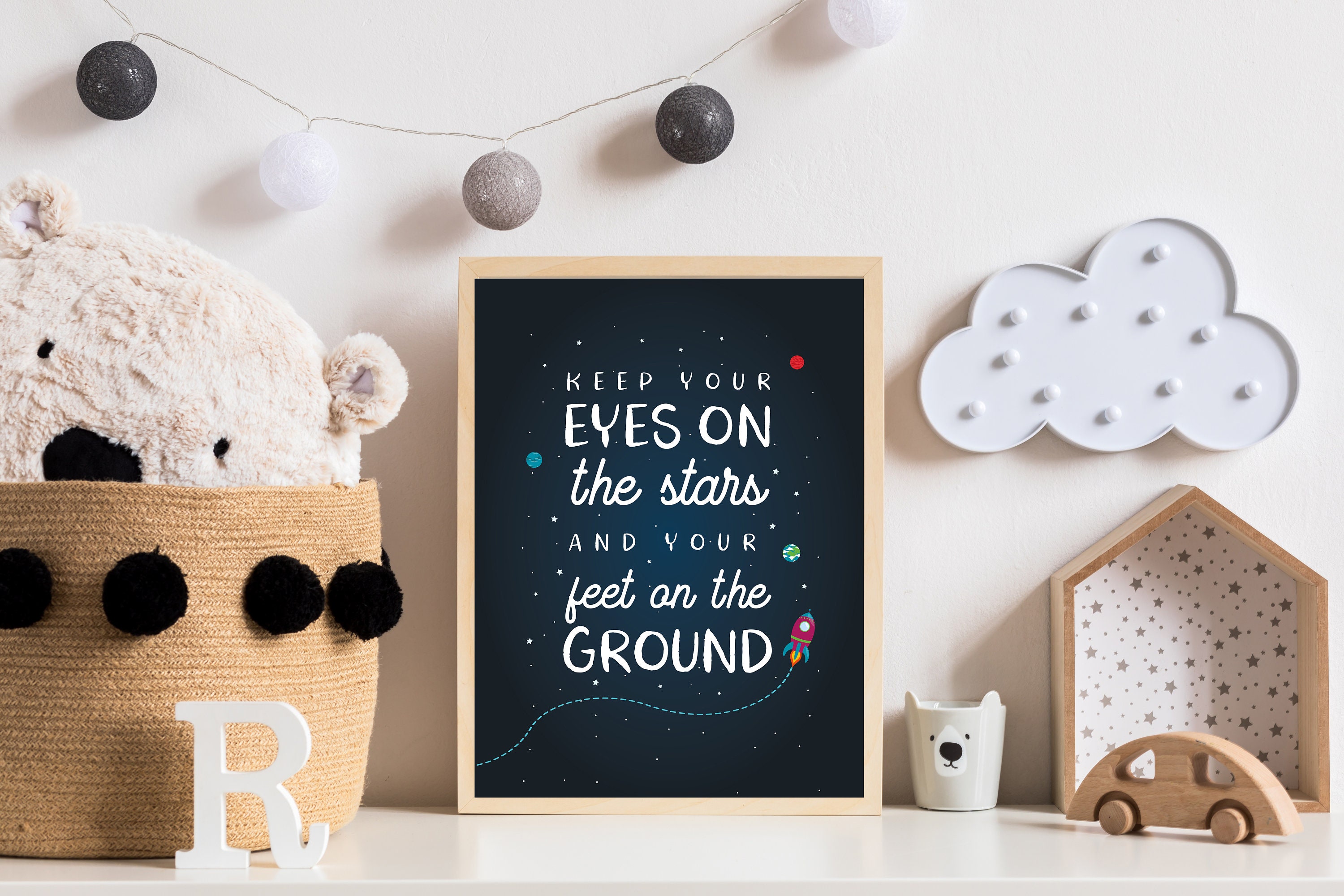 Space wall art quote print space nursery printable wall art | Etsy