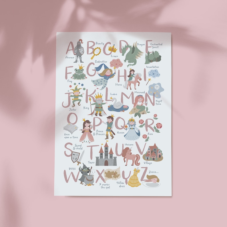 Fairy Tale Alphabet and Numbers Set of 2 Prints Magical - Etsy UK
