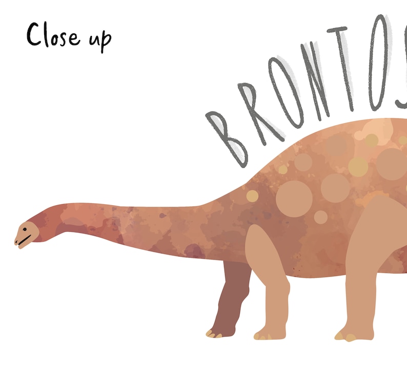 Brontosaurus Watercolor Dinosaur, Dinosaur Nursery Prints, Dinosaur ...