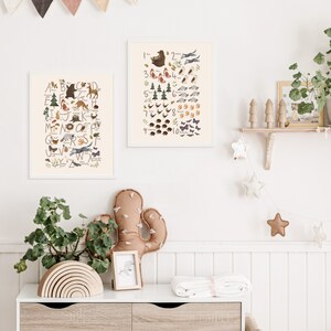 Set of Two Woodland Animal Alphabet and Numbers, Perfect for a Woodland ...