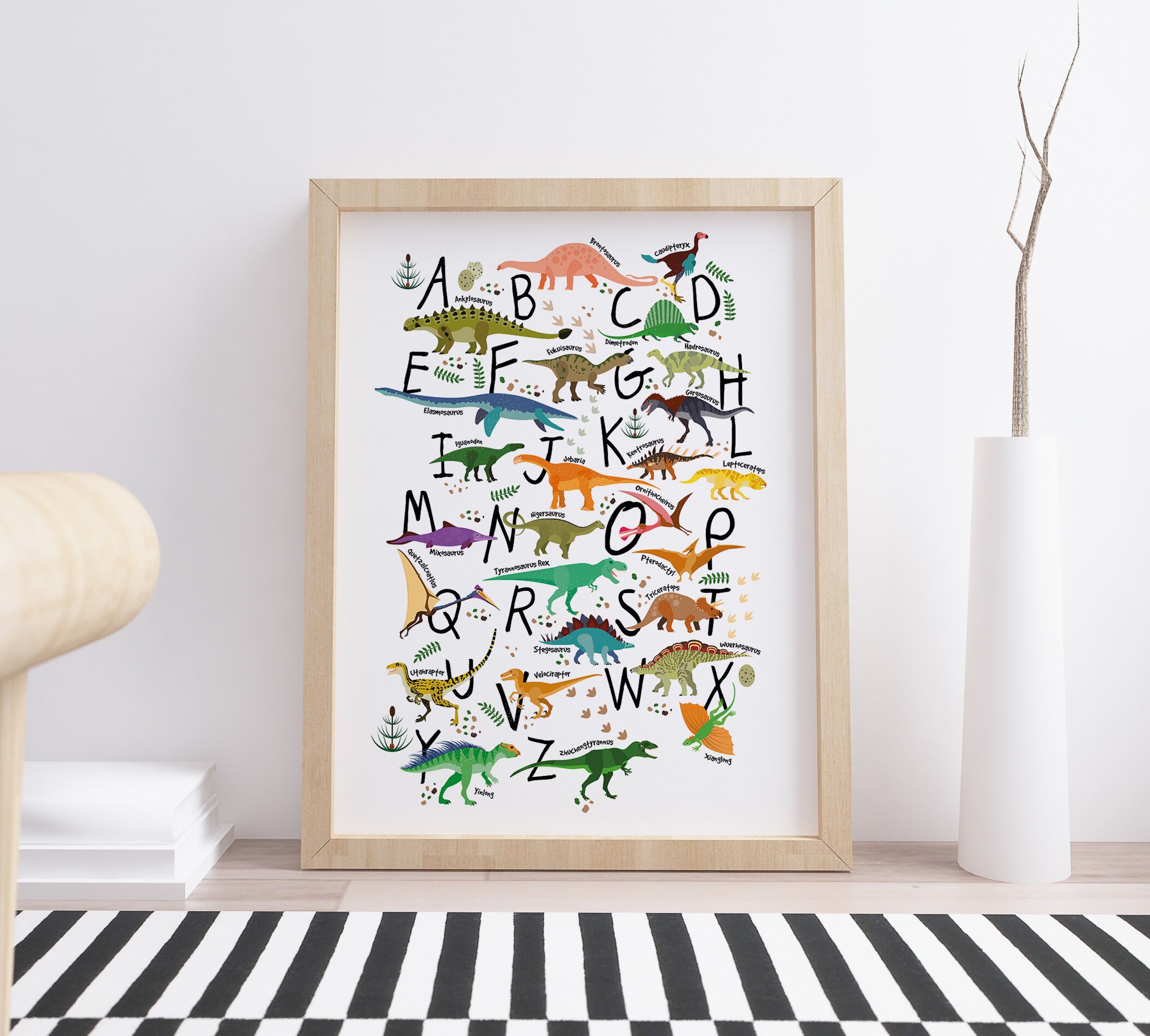Dinosaur Nursery Decor Dinosaur Alphabet Printable Wall Art | Etsy