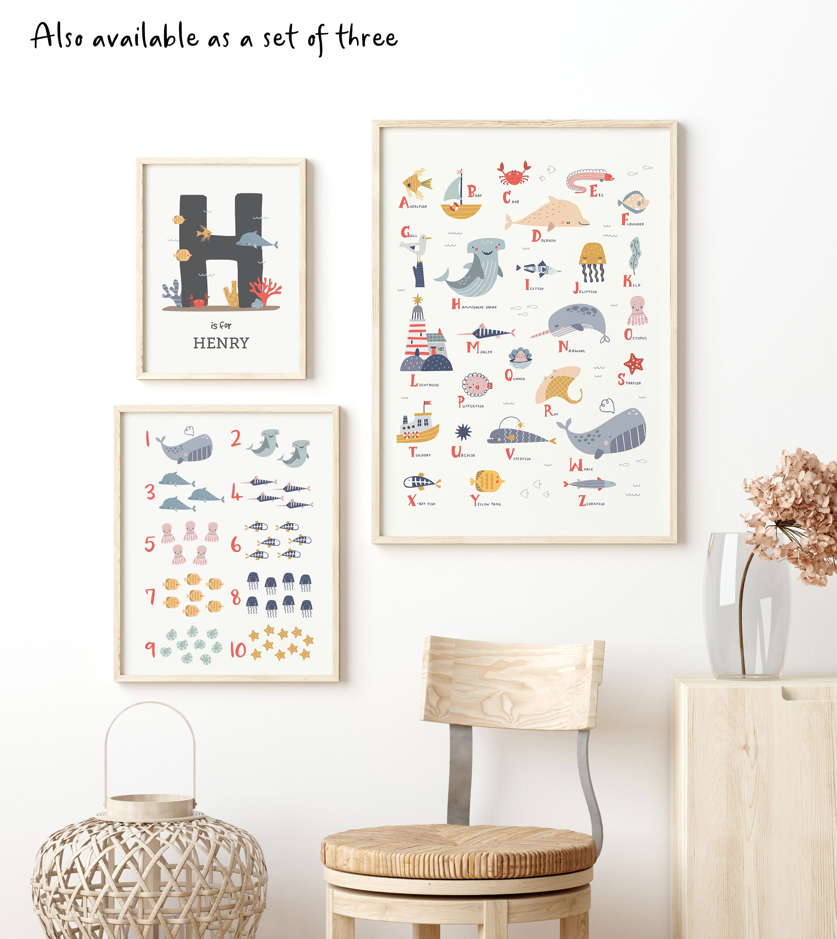 Custom Ocean Baby Name Print Personalized Sea Letter - Etsy