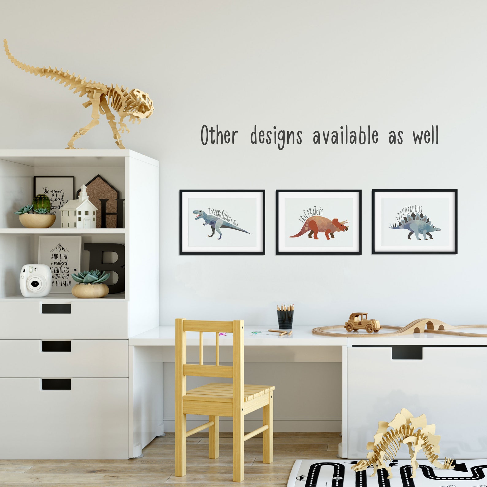 T-rex, Watercolor Dinosaur, Dinosaur Nursery Prints, Dinosaur Nursery ...