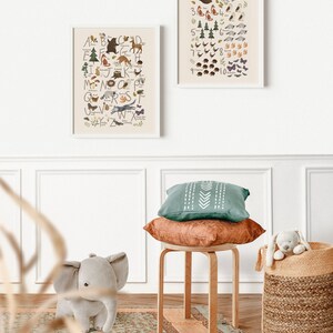 Set of Two Woodland Animal Alphabet and Numbers, Perfect for a Woodland ...