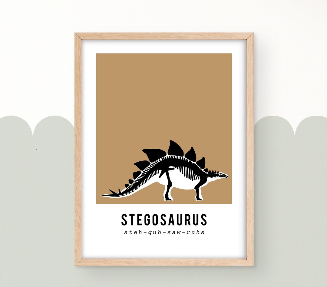 Stegosaurus Dinosaur Poster, Printable Wall Art - Etsy