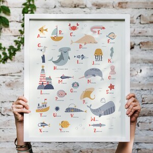 Ocean Sea Animals Alphabet, Perfect for an Ocean Theme Nursery ...