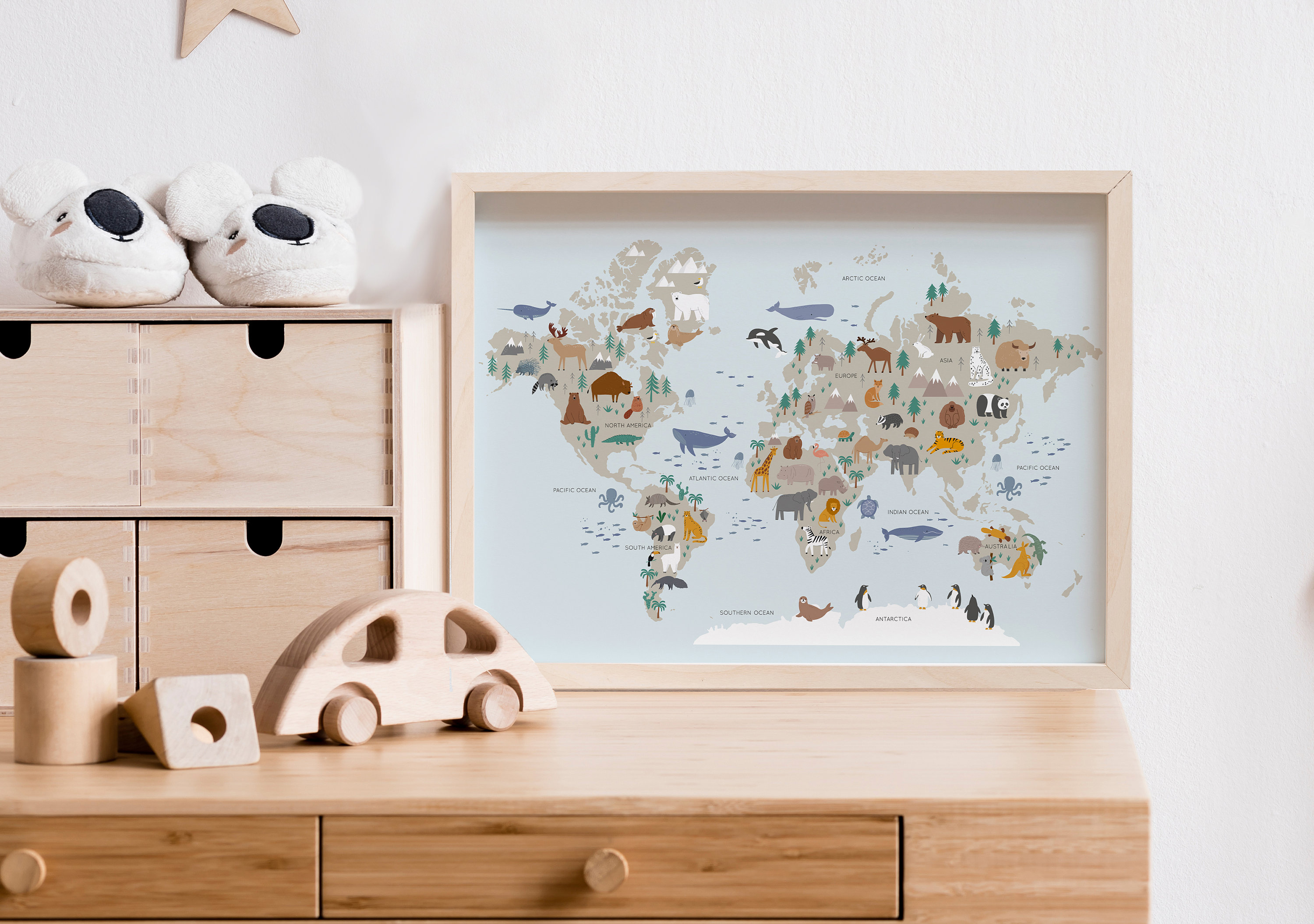 World Map for Kids Printable Wall Art, Perfect for an Travel Theme ...