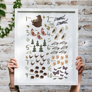 Set of Two Woodland Animal Alphabet and Numbers, Perfect for a Woodland ...