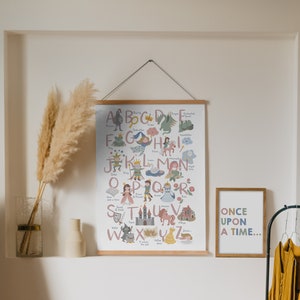 Fairy Tale Alphabet and Quote Set of 2 Prints, Magical Fairytale ABC ...