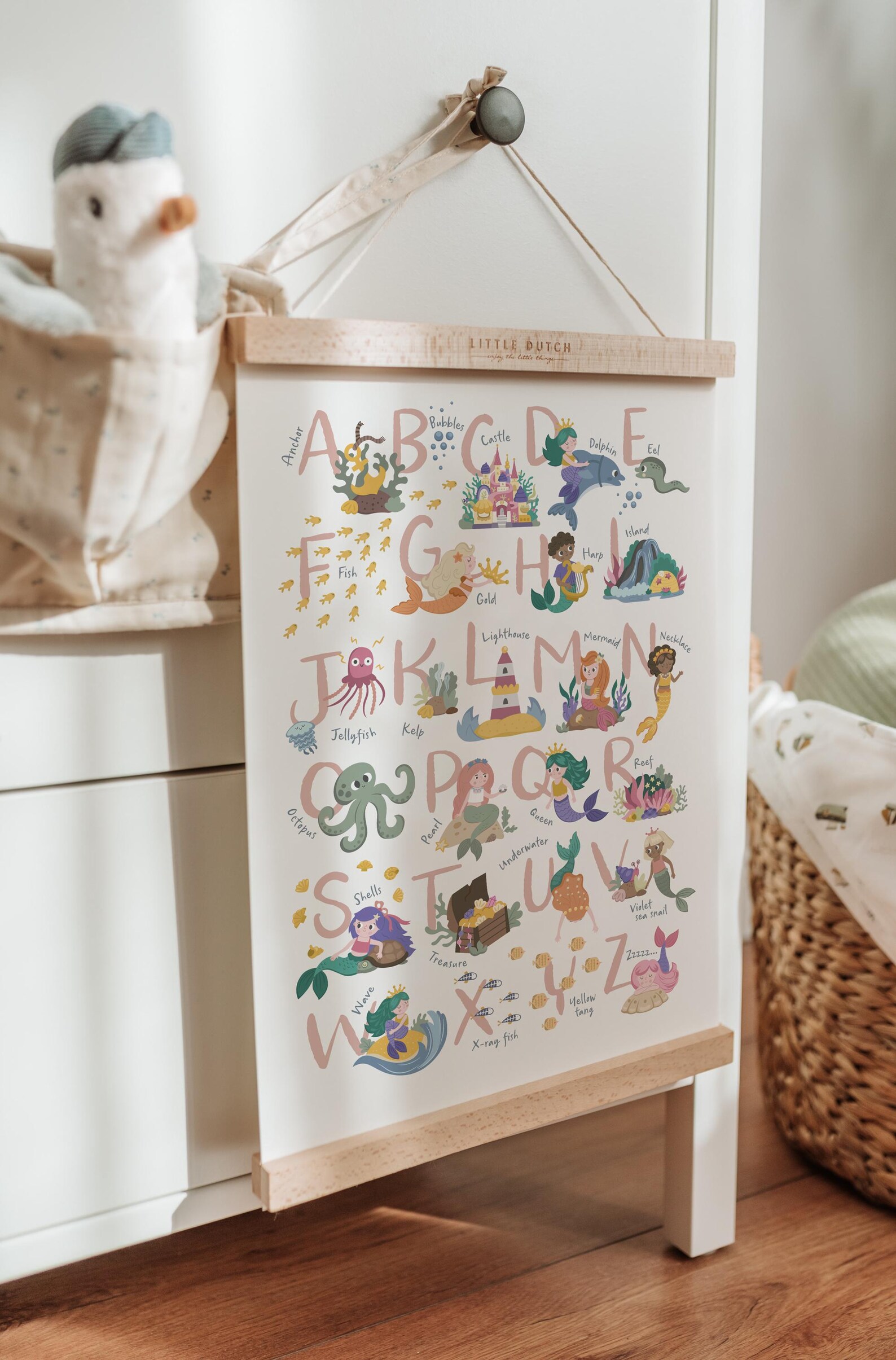 Mermaid Alphabet, Girls Room Decor, Printable Wall Art - Etsy