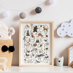 Woodland Animal Alphabet With Watercolor Details, Perfect for a ...