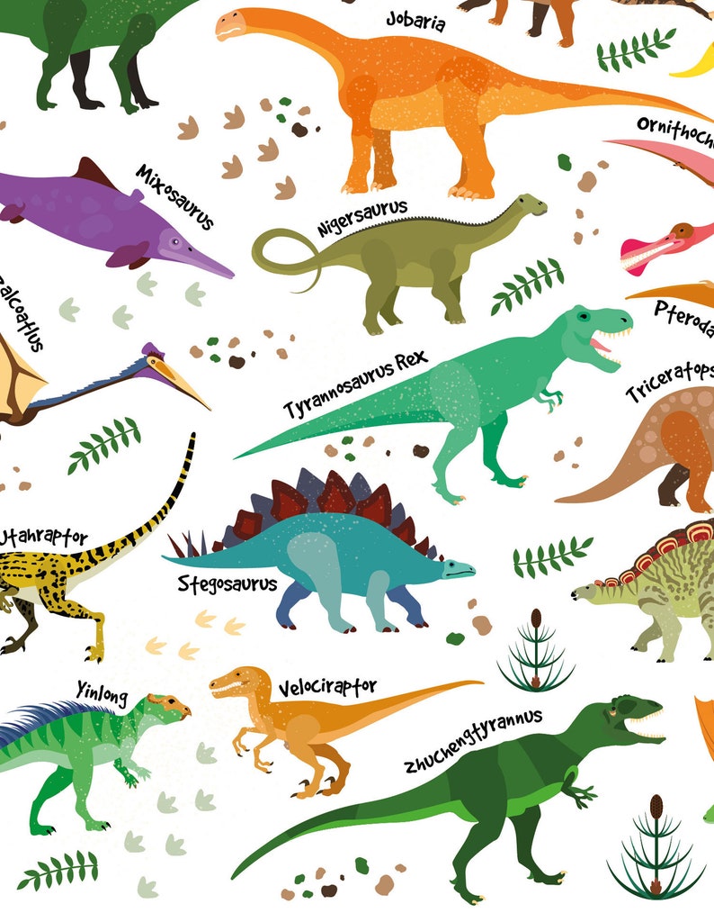 Kids Room Decor, Dinosaur, Kids Wall Art, Printable, Digital Download ...