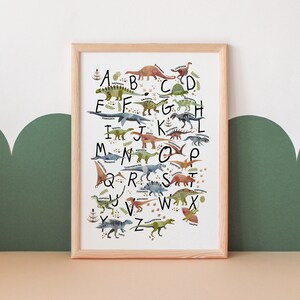 Dinosaur Nursery Prints, Watercolor Dinosaur, Dinosaur Canvas ...