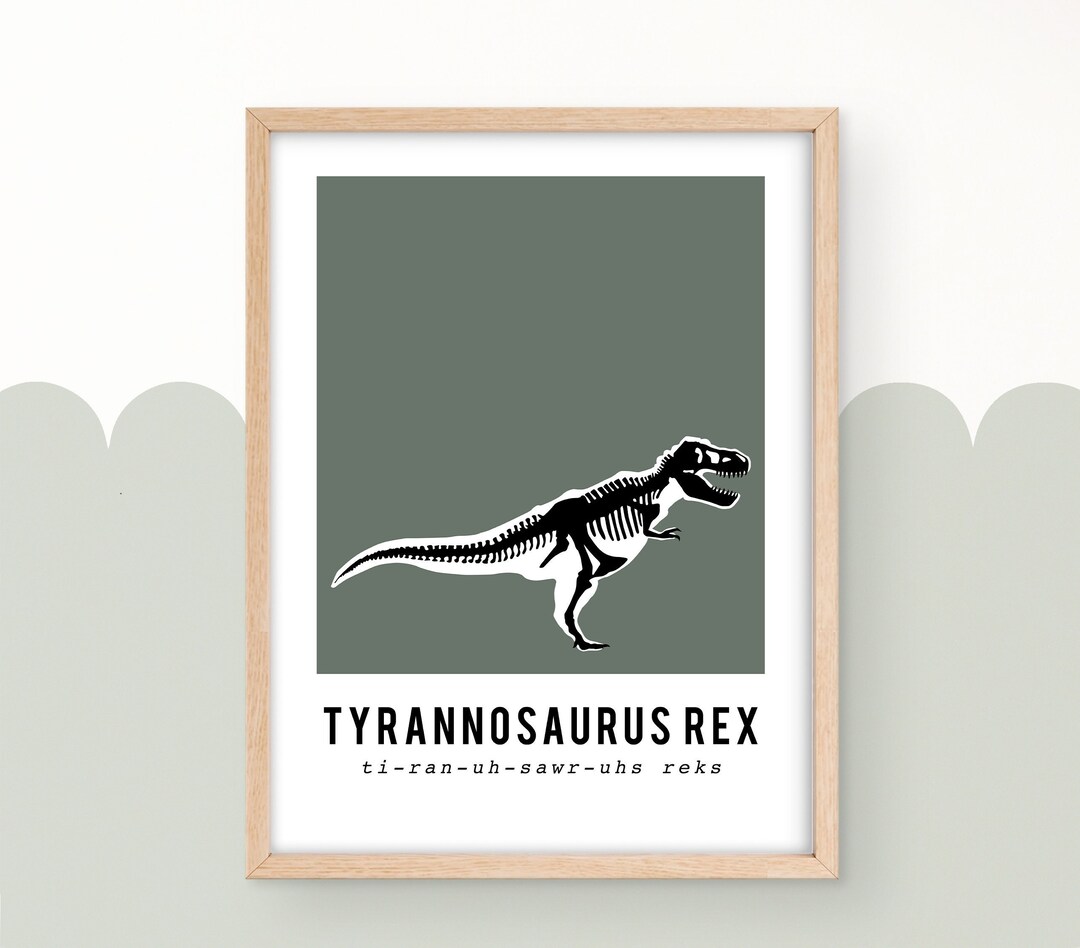 T Rex Dinosaur Poster, Printable Wall Art - Etsy