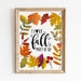 Fall Printable Wall Art Autumn Poster Beautiful Watercolor - Etsy