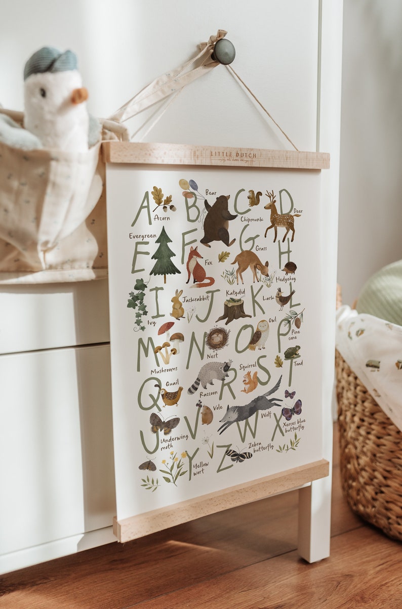 Woodland Animal Alphabet With Watercolor Details, Perfect for a ...