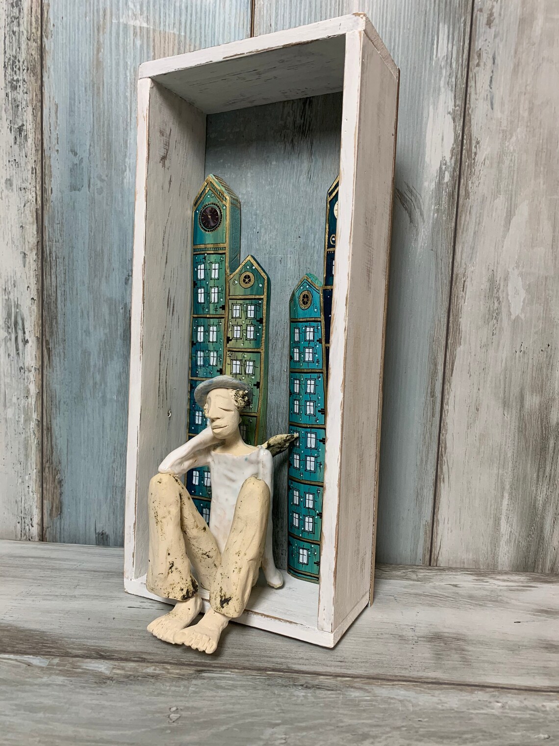 Box 3 Art Object Ceramic Figure Art | Etsy