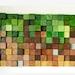 Minecraft Wood Wall Art, Wood Wall Decor, Wooden Mosaic, Abstract Wood ...