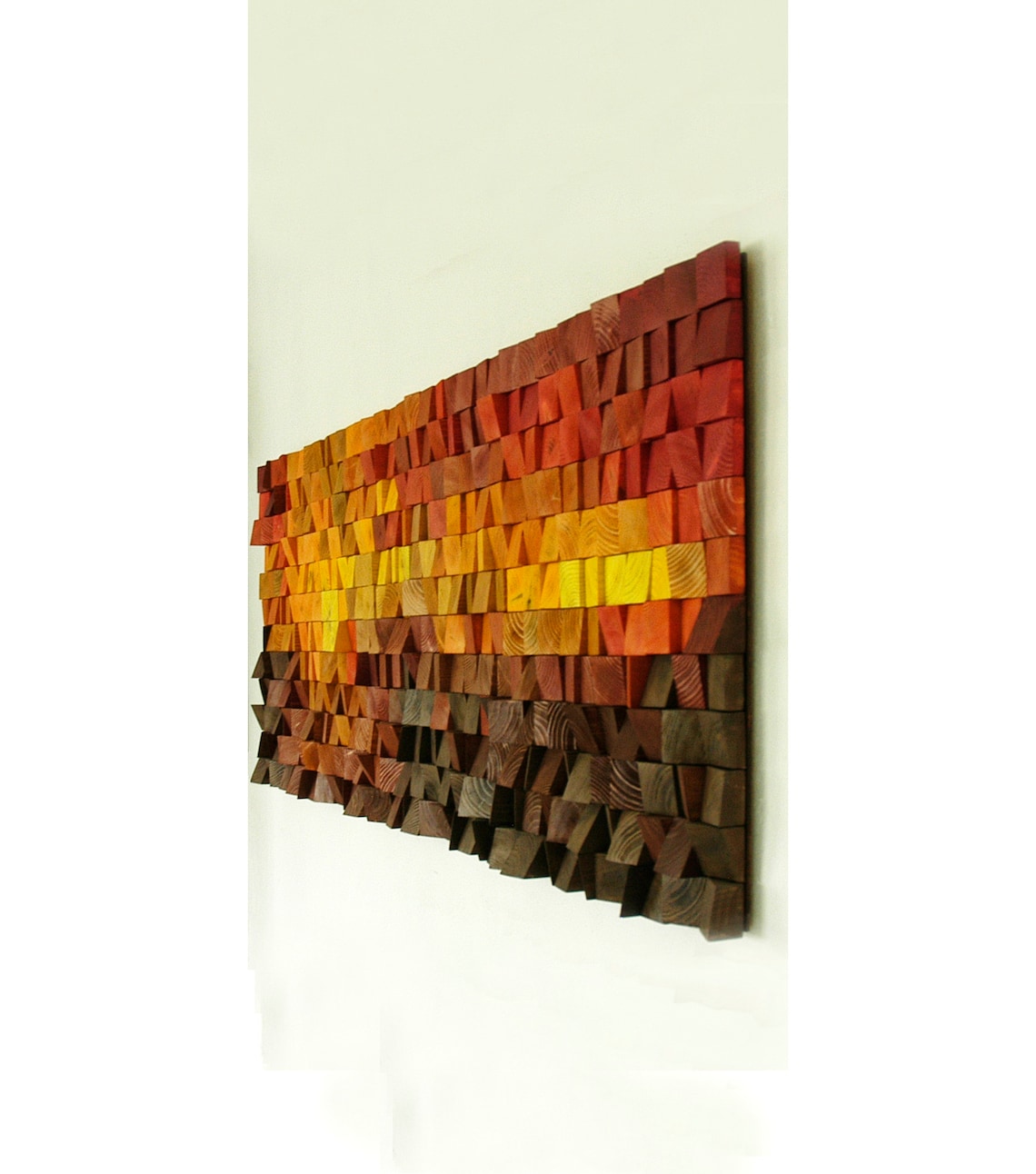 Magma Wood Wall Art Wall Decor Wooden Mosaic Abstract Art | Etsy