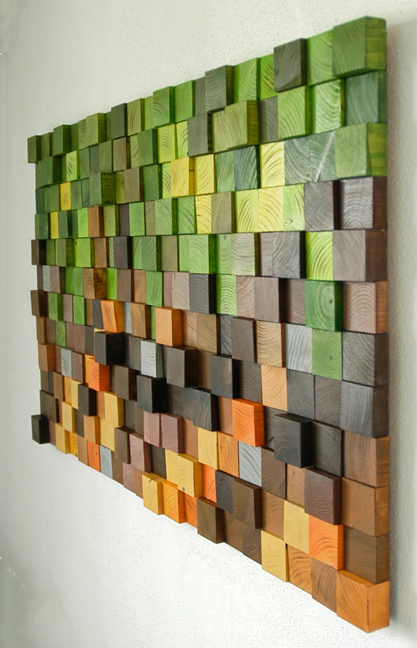 Minecraft Wood Wall Art Wood Wall Decor Wooden Mosaic - Etsy UK