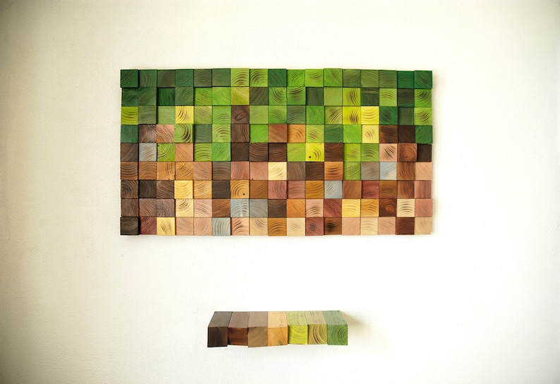 Minecraft Floating Shelf Wood Wall Art Minecraft Wood Wall | Etsy