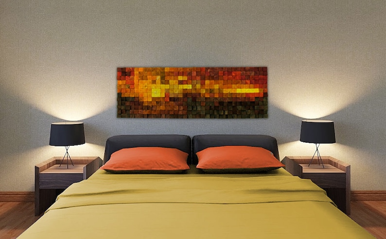 Magma Wood Wall Art Wall Decor Wooden Mosaic Abstract Art - Etsy