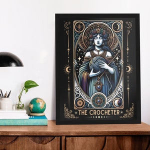 Crocheter Poster, Tarot Card Wall Decor, Crochet Lover Wall Art, Witchy ...