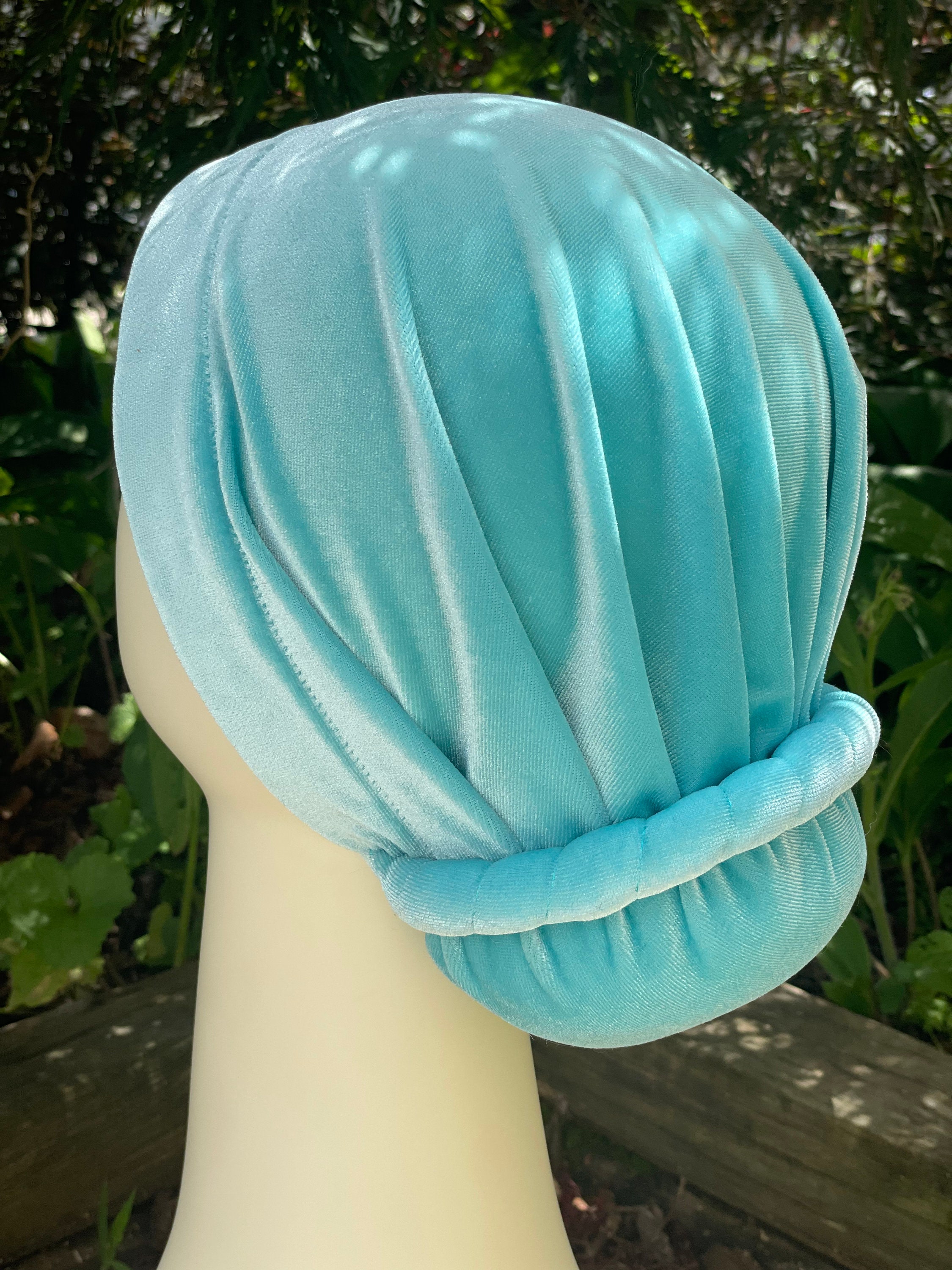Blue Lagoon Lowbun Velvet Cap Size Large - Etsy