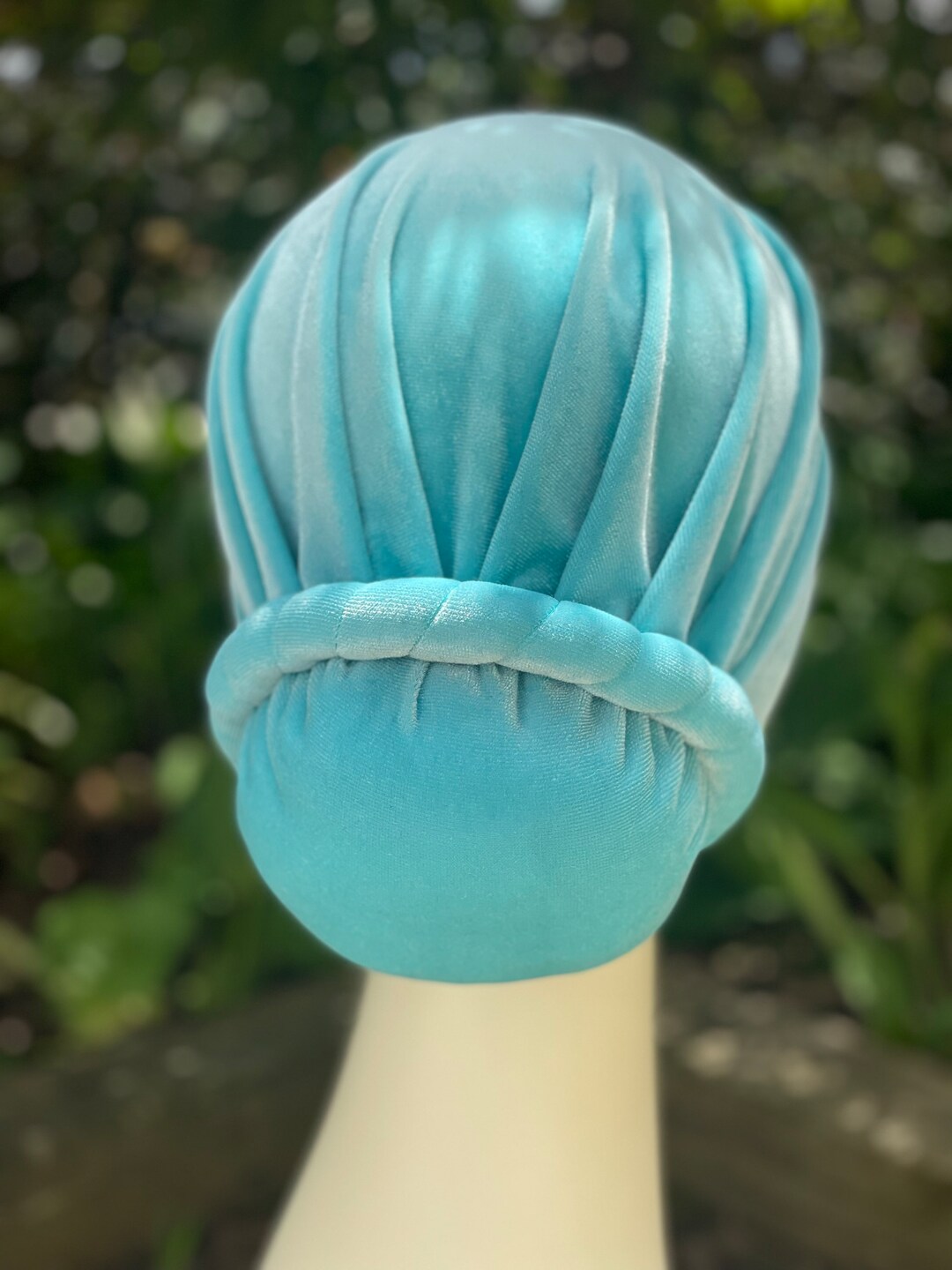 Blue Lagoon Lowbun Velvet Cap- Size Large - Etsy