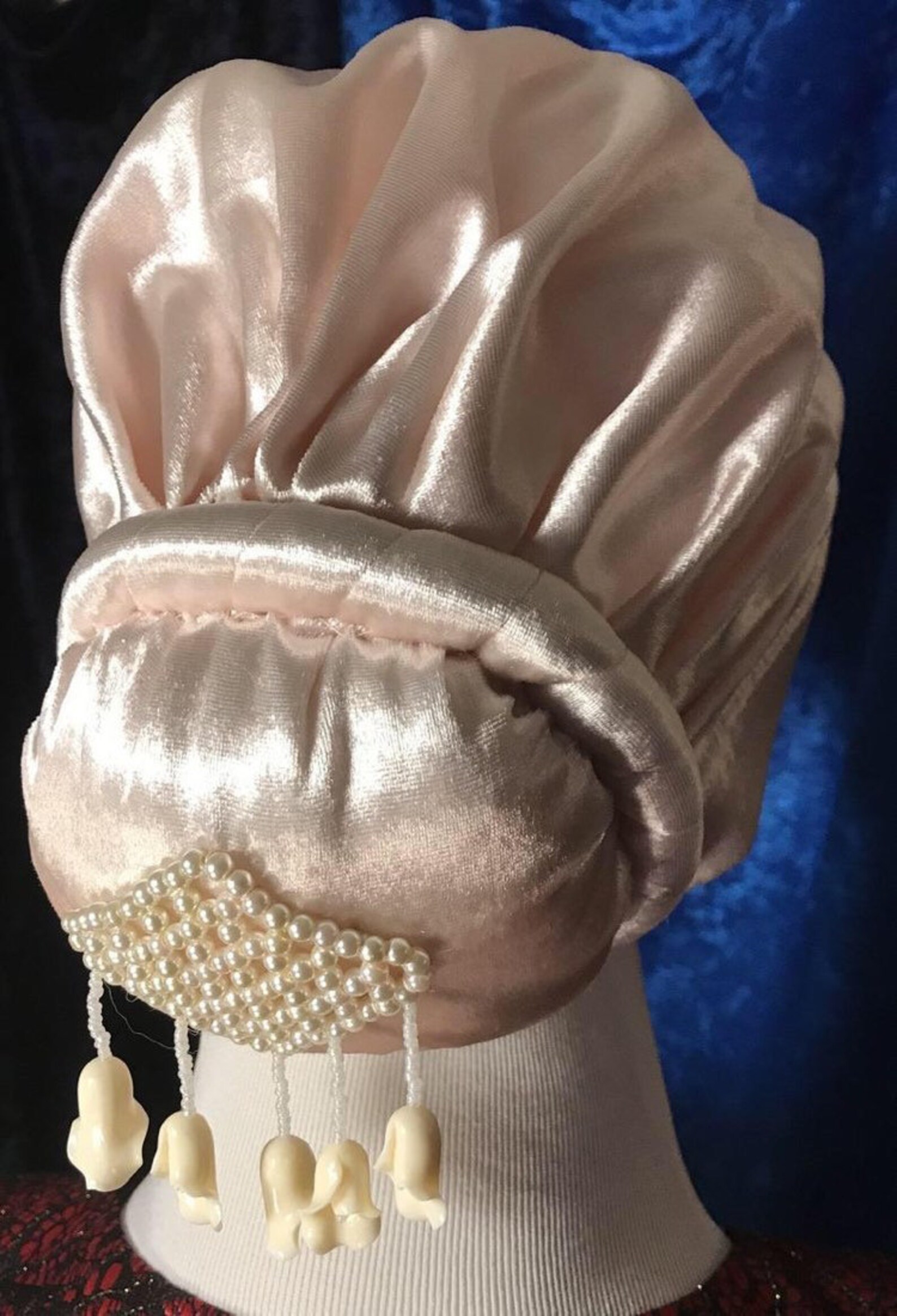 Velvet Low Bun Cap large size Several colour variations | Etsy